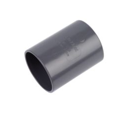 FloPlast Straight Couplings 40mm x 40mm Grey 5 Pack - Screwfix