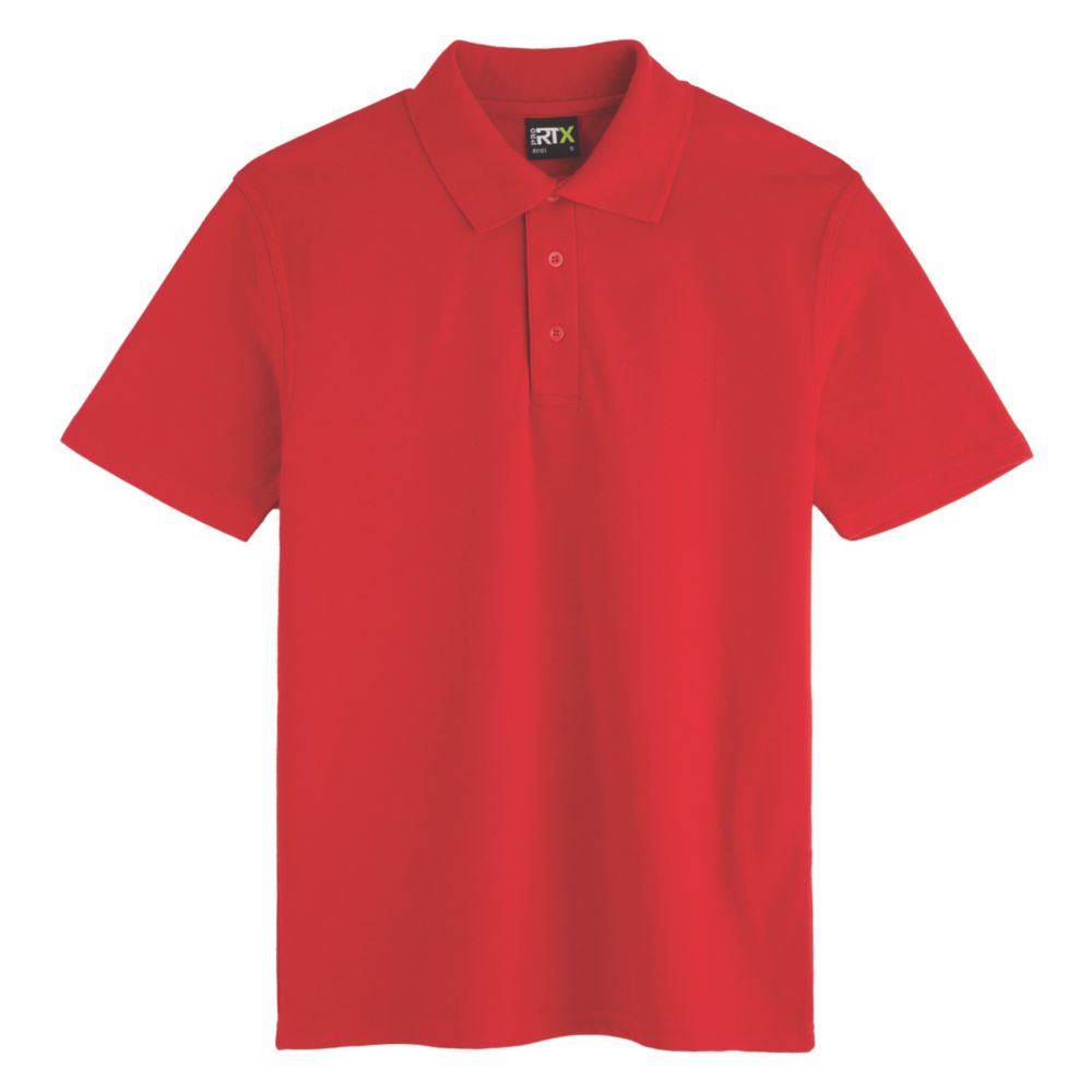 Pro RTX Polo Shirt Red 3X Large 51 / 53" Chest - Screwfix