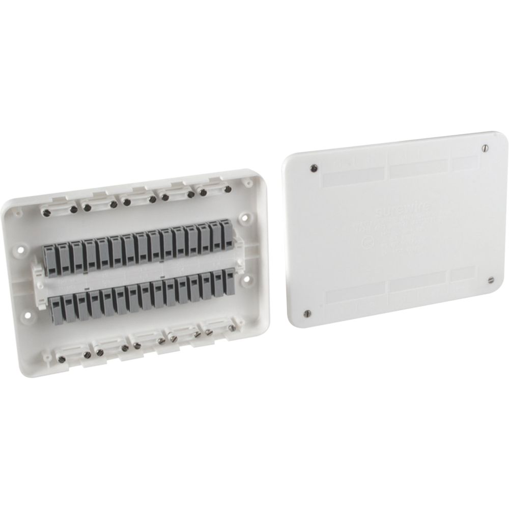 Surewire SW4L-MF 16A 4-Way Pre-Wired Junction Box White | Junction ...