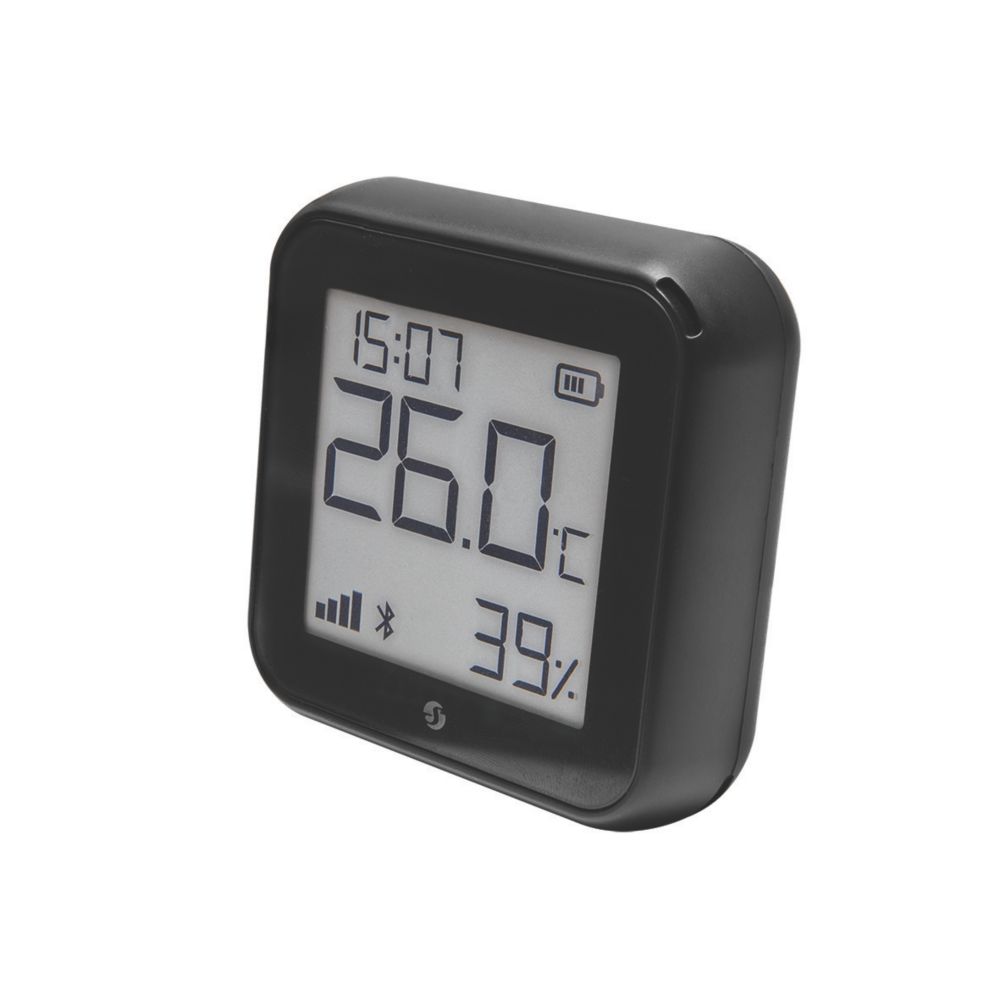 Shelly H&T Gen 3 Wireless Heating Matt Black Smart Thermostat - Screwfix