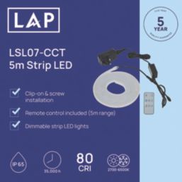 LAP 5m LED Strip Light 19W 2200lm - Screwfix