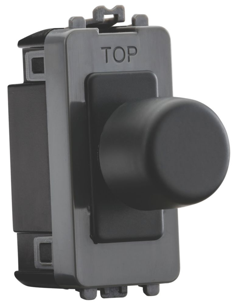 Knightsbridge 2-Way LED Grid Dimmer Switch Anthracite - Screwfix