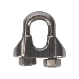 Essentials M4 Wire Rope Clamps Silver 2 Pack - Screwfix