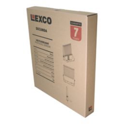 Lexco Secunda Outdoor LED Floodlight With Photocell Black 300W 23,000-40,000lm - Screwfix