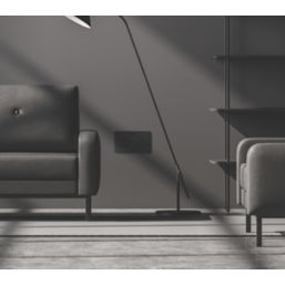 Knightsbridge 13A 2-Gang DP Switched Screwless Double Socket Matt Black ...