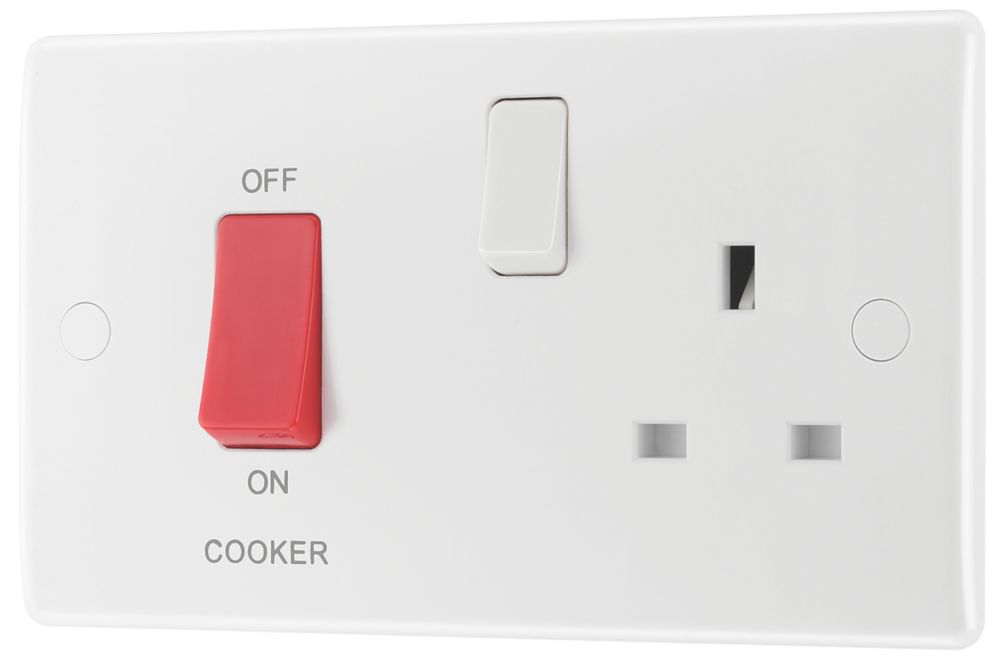British General 800 Series 45A 1-Gang DP Cooker Switch & 13A DP ...
