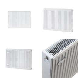 Flomasta 600mm x 700mm 4082BTU White Type 22 Convector Radiator - Screwfix