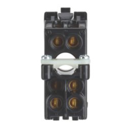 Contactum 16A Modular Flex Outlet Brushed Steel with White Inserts ...