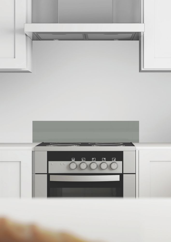 Splashwall Light Grey Upstand 6mm x 200mm x 600mm - Screwfix