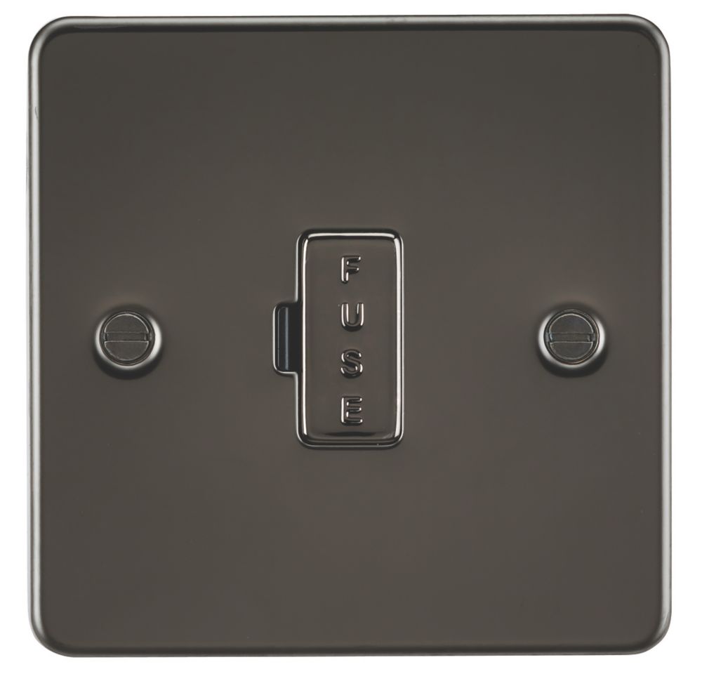 Knightsbridge 13A Unswitched Fused Spur Gunmetal - Screwfix