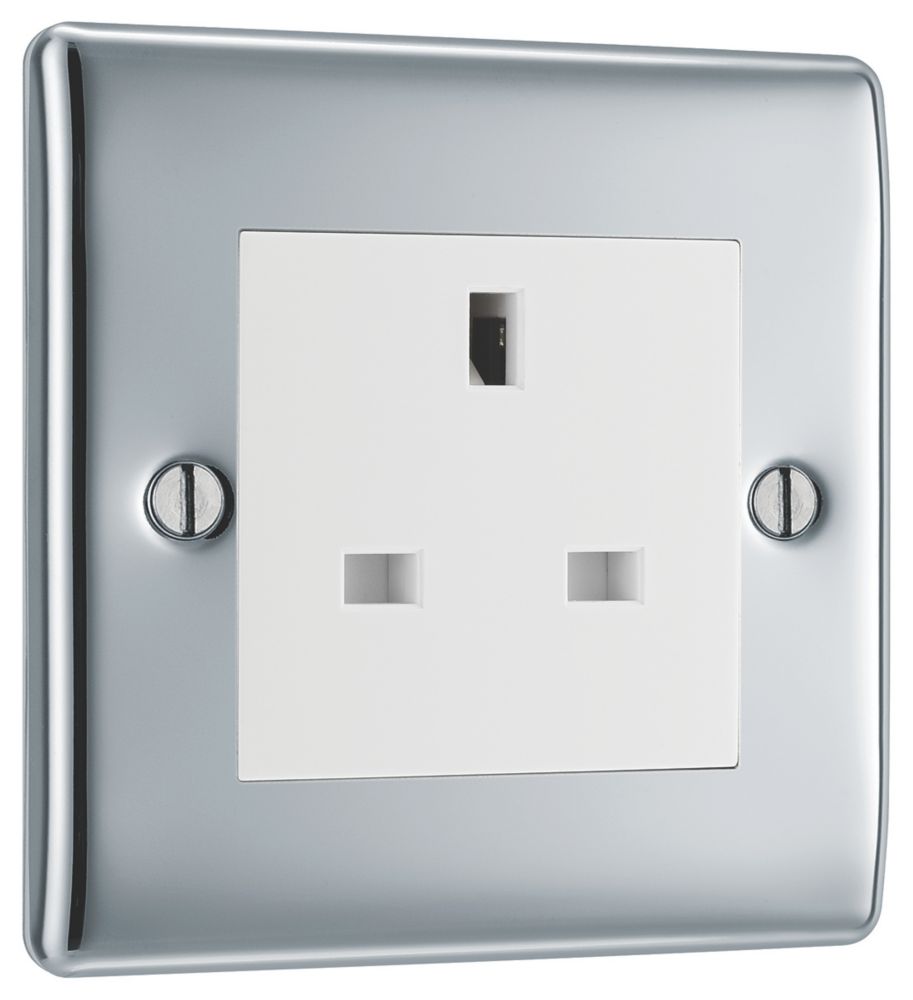 British General Nexus Metal 13A 1-Gang Unswitched Socket Polished ...