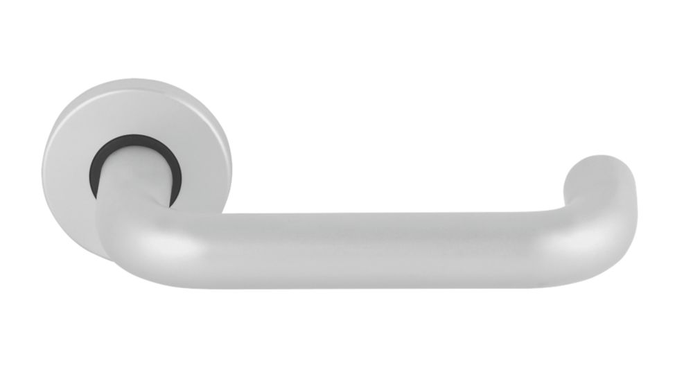 Smith & Locke Excell Fire Rated Lever on Rose Door Handle Pair Satin ...