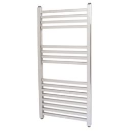 Kudox 1000mm x 500mm 1085BTU Chrome Flat Designer Towel Radiator - Screwfix