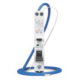 MK Sentry 32A 30mA Type A SP B Curve RCBO - Screwfix