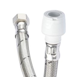 Hep2O Push-Fit Keyless Flexi Tap Connector 15mm x 3/4" x 500mm 2 Pack ...