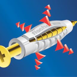 Fischer SX Plus Nylon Wall Plugs 14mm x 70mm 20 Pack - Screwfix