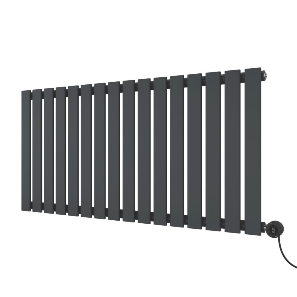Azur Ilios 1000W Electric Radiator 600mm x 1208mm Anthracite 3412BTU ...