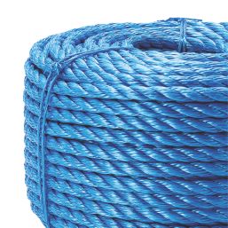 Essentials Twisted Rope Blue 8mm x 50m - Screwfix
