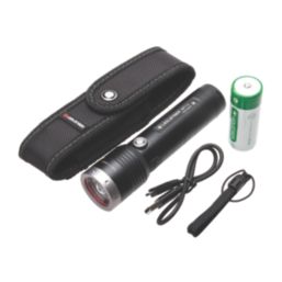LEDlenser MT14 Rechargeable LED Torch Black 1000lm - Screwfix