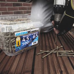 Optimaxx TX Countersunk Decking Screws 4.5mm x 65mm 500 Pack - Screwfix