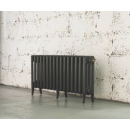 Arroll 460mm x 994mm 3128BTU Pewter Cast Iron 4 Column Radiator - Screwfix