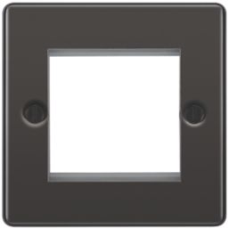 LAP 2-Module Modular Faceplate Black Nickel - Screwfix