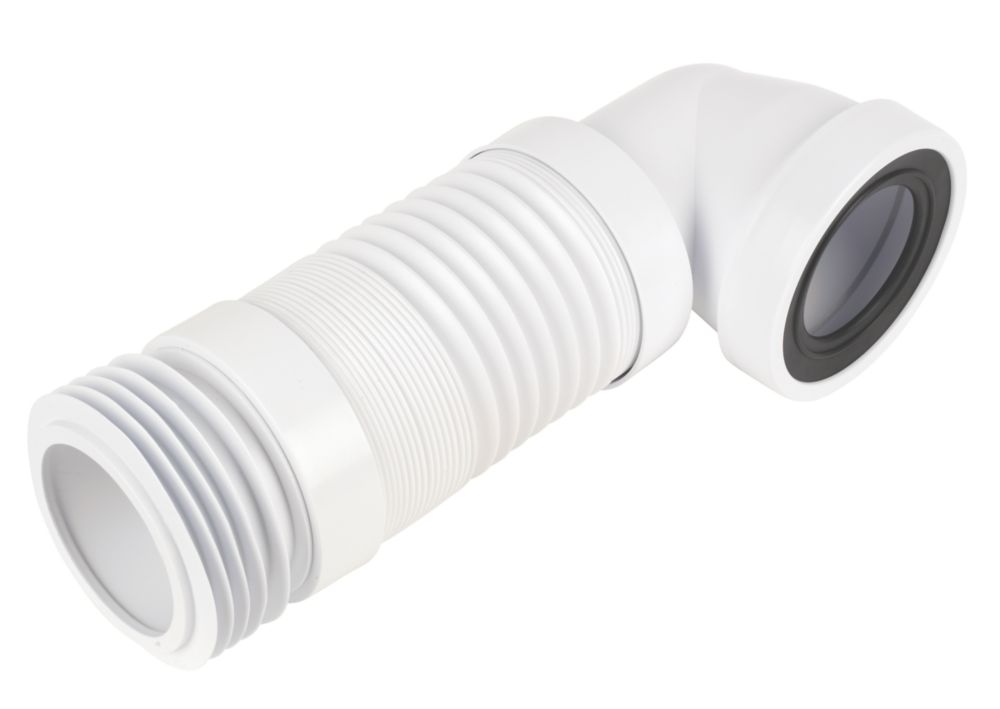 McAlpine Flexible 90° Angled Pan Connector White 340mm - Screwfix