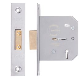 ERA 5 Lever Chrome Mortice Deadlock 76mm Case - 56mm Backset - Screwfix