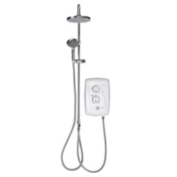 Triton T80 Easi-Fit+ DuElec White 10.5kW Electric Shower with Diverter ...