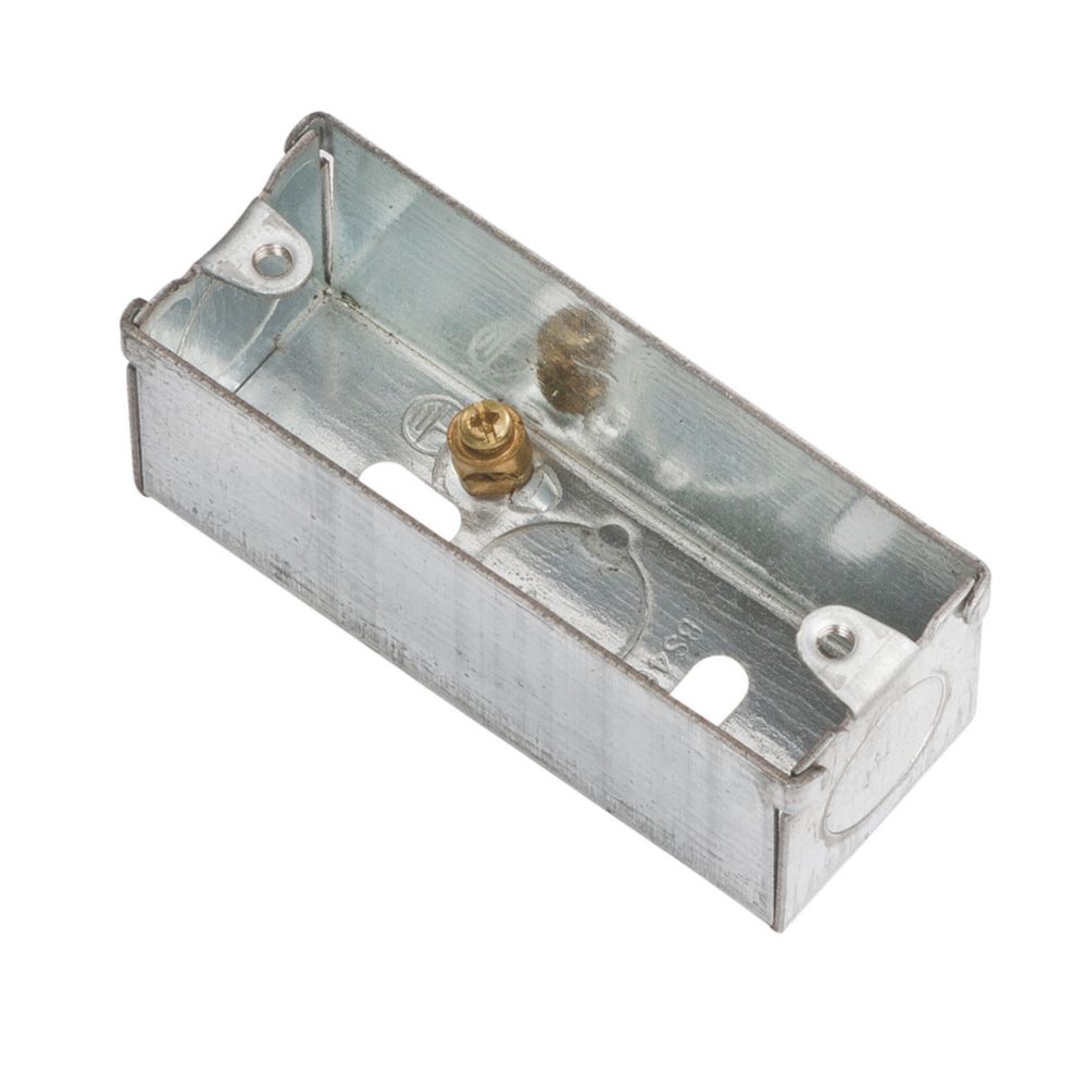 Knightsbridge 1-Gang Galvanised Steel Unfinished Back Box 17mm 20 Pack ...