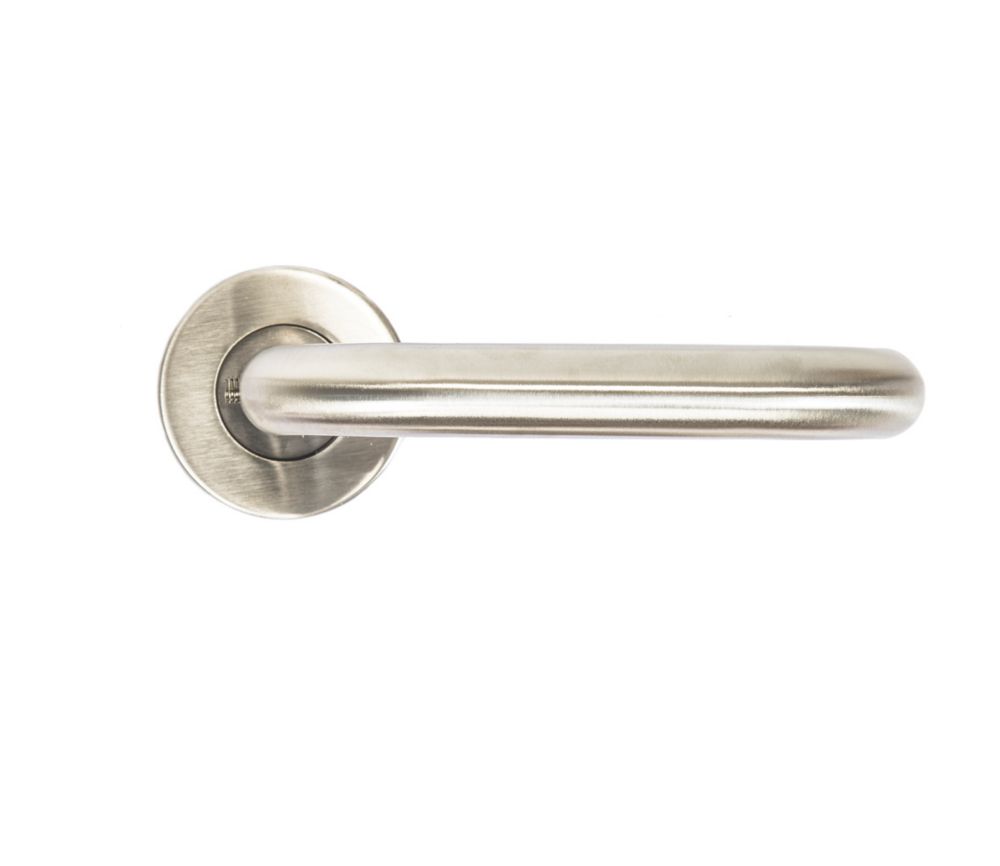Dorma Pure 8100 Lever on Rose Door Handles Pair Satin Aluminium - Screwfix