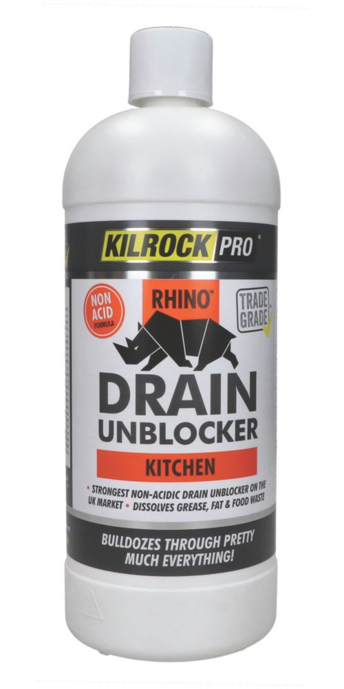 Kilrock Rhino Multi-Purpose Kitchen Drain Unblocker 1Ltr - Screwfix