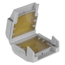 Wago 207-1331 3-Entry IPX8 Gelbox for Splicing Connectors Grey 4 Pack - Screwfix