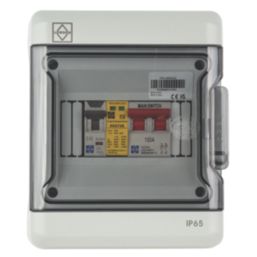 Lewden IP65-4BR40AS IP65 Weatherproof Outdoor 6-Module 4-Way Populated ...