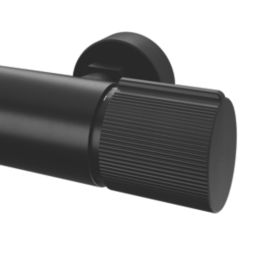 Swirl Gallen Exposed Single Outlet Thermostatic Black Shower Mixer ...