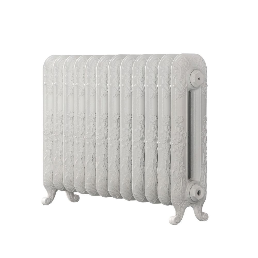 Arroll 597mm x 814mm 3108BTU White Cast Iron 2 Column Radiator - Screwfix