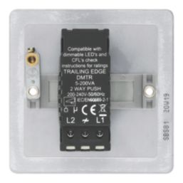 LAP 1-Gang 2-Way LED Dimmer Switch Brushed Steel with Colour-Matched ...