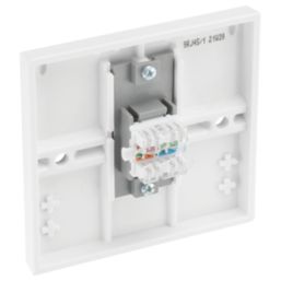 British General 900 Series 1-Gang RJ45 Ethernet Socket White - Screwfix