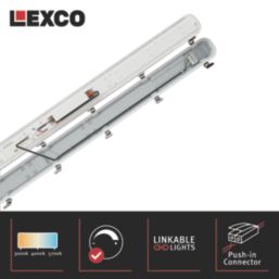 Lexco Alrai Single 6ft LED CCT Batten 70W 4900-9800lm 220-240V - Screwfix