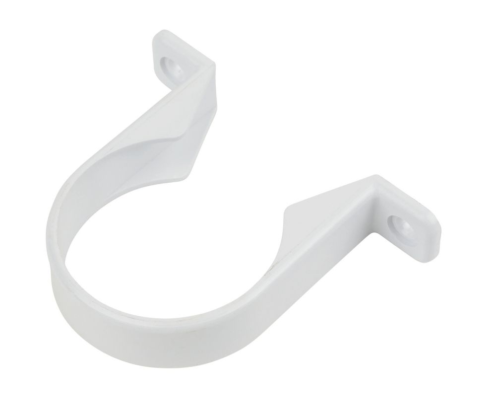 FloPlast Solvent Weld Pipe Clip White 50mm - Screwfix