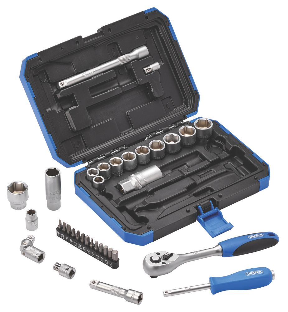 Draper Mixed Drive Metric Socket Set 34 Pieces - Screwfix