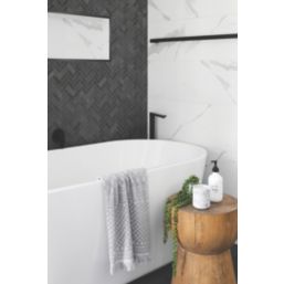 Homelux 9mm Straight Aluminium Tile Trim Carbon 2.5m - Screwfix