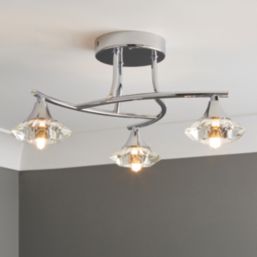 Spa Reena Ceiling Light Fitting Chrome - Screwfix