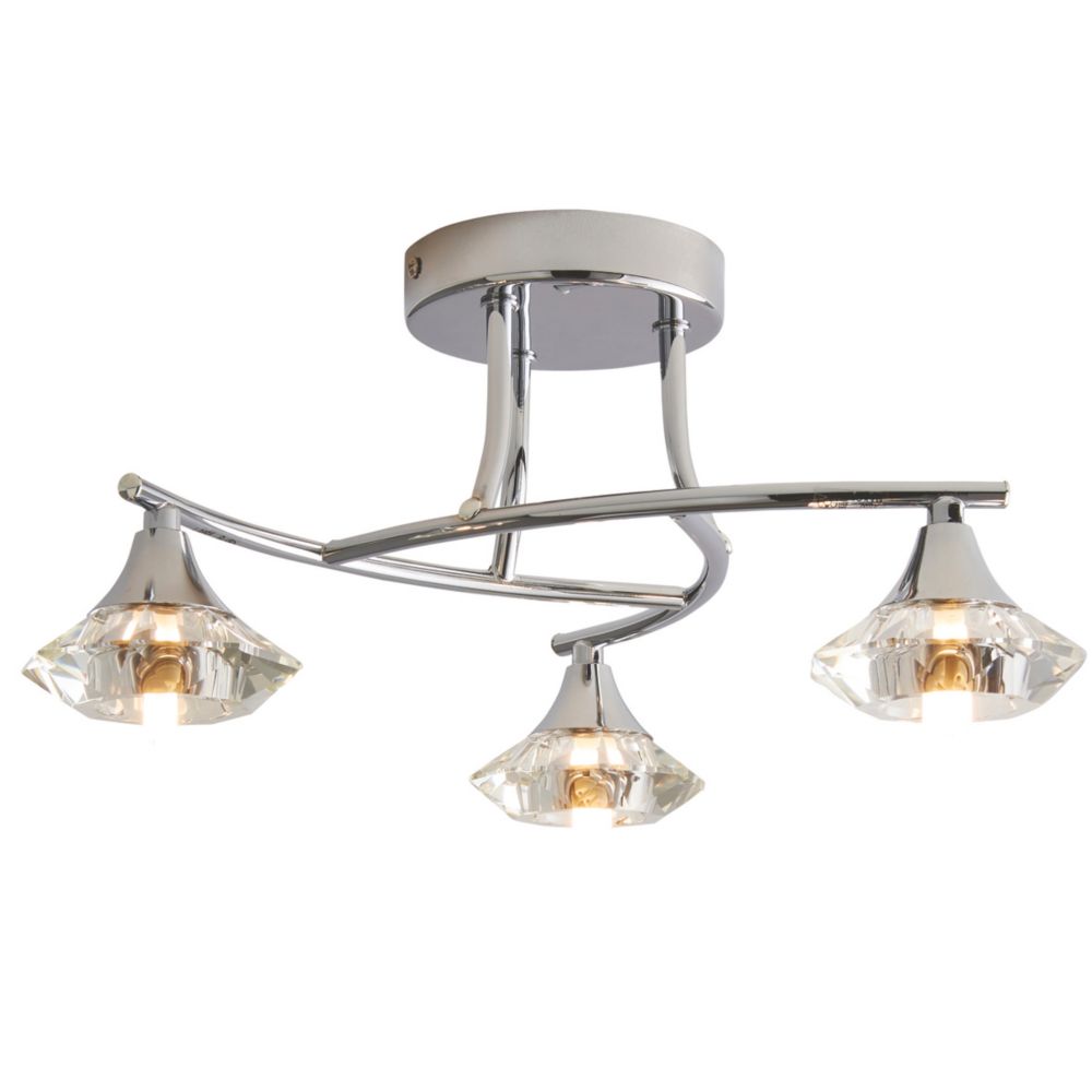 Spa Reena Ceiling Light Fitting Chrome - Screwfix