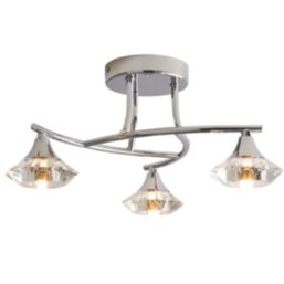 Spa Reena Ceiling Light Fitting Chrome - Screwfix