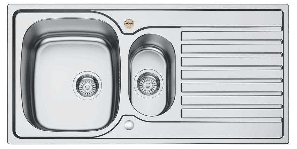 Bristan Inox 1.5 Bowl Stainless Steel Easyfit Universal Kitchen Sink ...