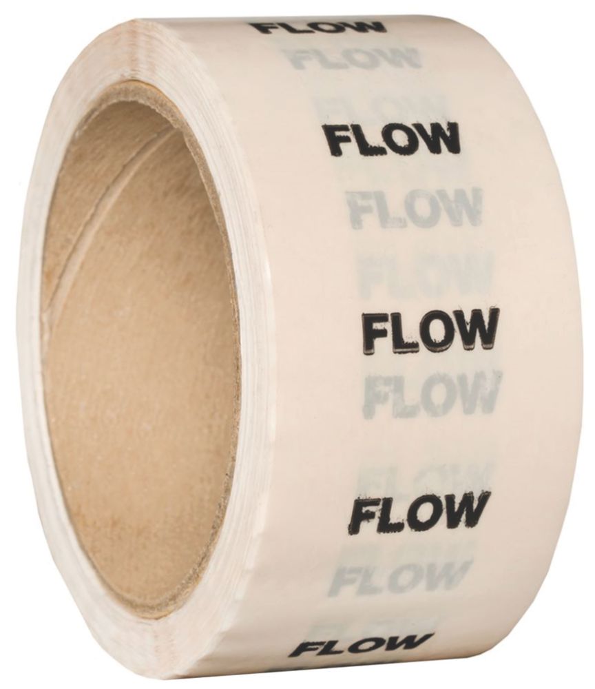Essentials Flow Pipe Marking Tape White 33m x 50mm - Screwfix