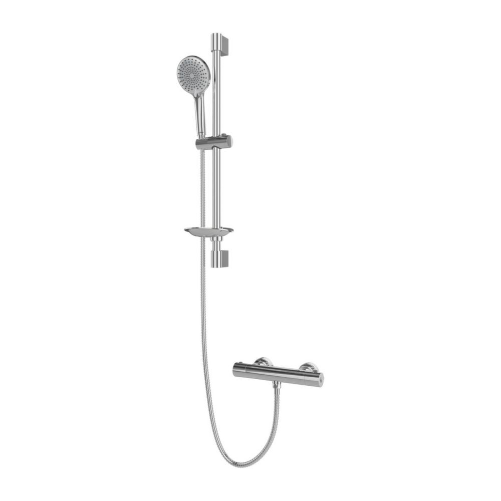 Gainsborough Cool Touch HP Rear-Fed Exposed Chrome Thermostatic Mixer ...