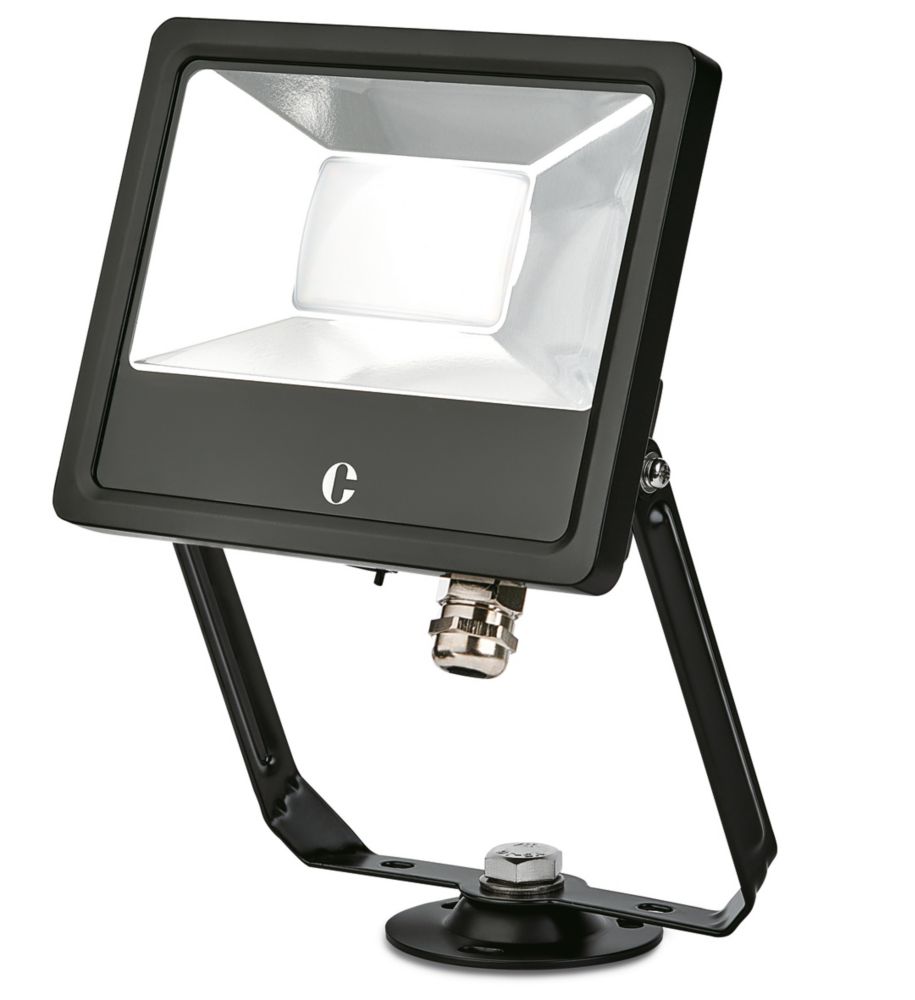 Collingwood Indoor & Outdoor LED Residential Floodlight Black 20W 2200 ...