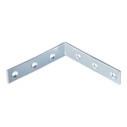 Essentials Corner Brackets Silver 120mm x 120mm x 16mm 10 Pack - Screwfix